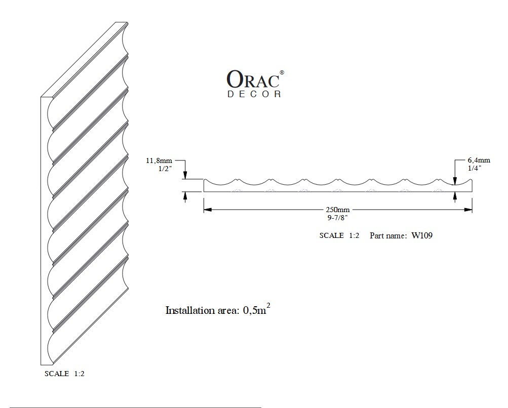ORAC FLEX 3D ПАНЕЛЬ 250x13x2000